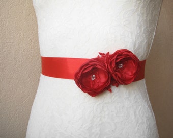 Floral bridal sash | Etsy