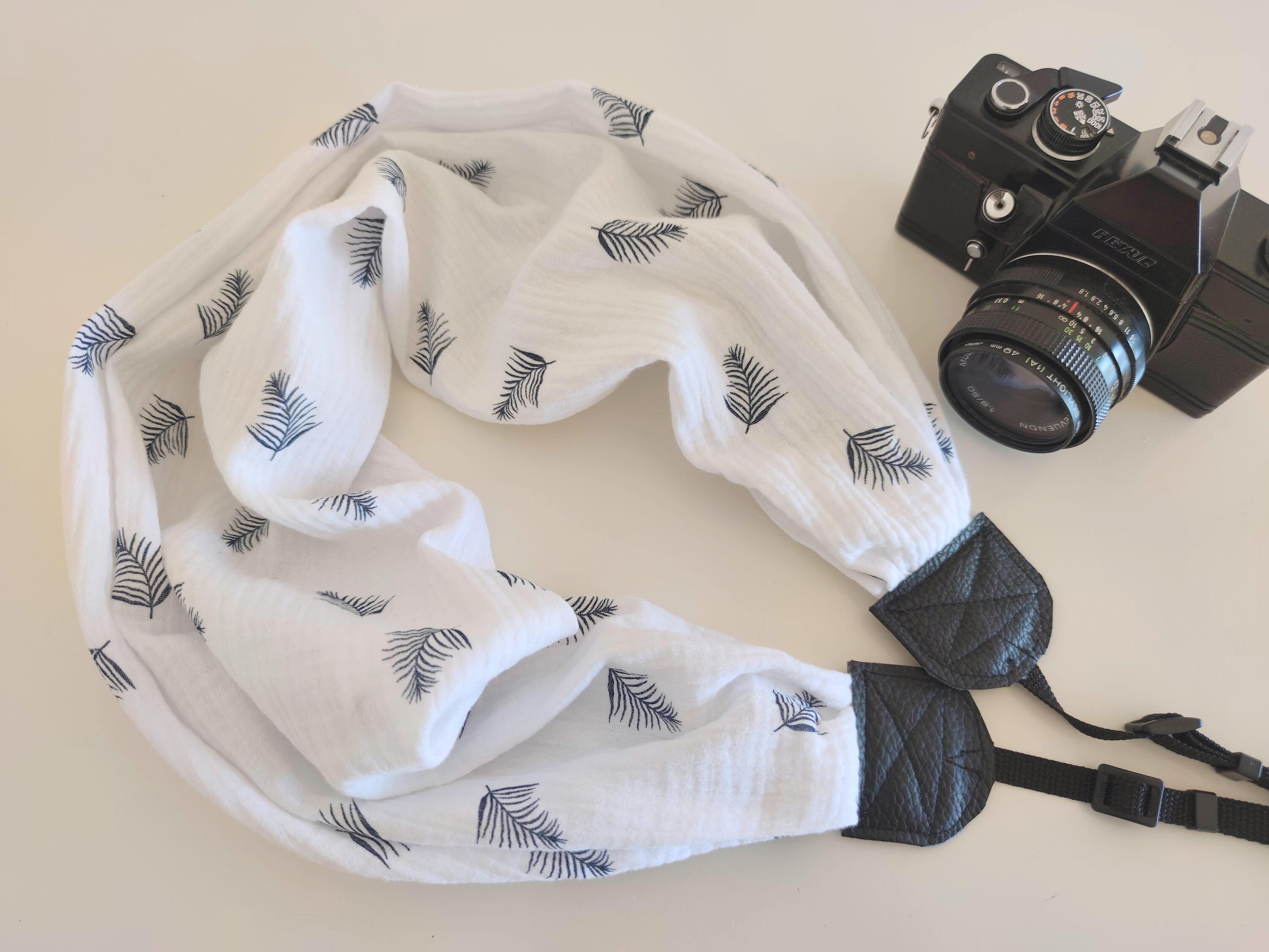 Fabric Camera Strap White Camera Strap Scarf Camera Strap DSRL | Etsy UK