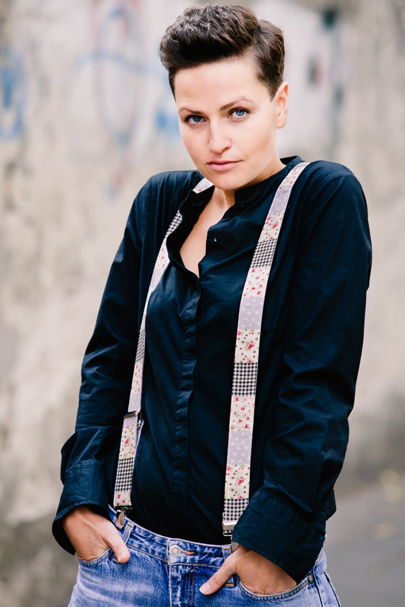 Cotton Suspenders for Her Feminist Gift Womens Suspenders - Etsy