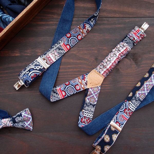 Bow Tie Suspenders - Etsy