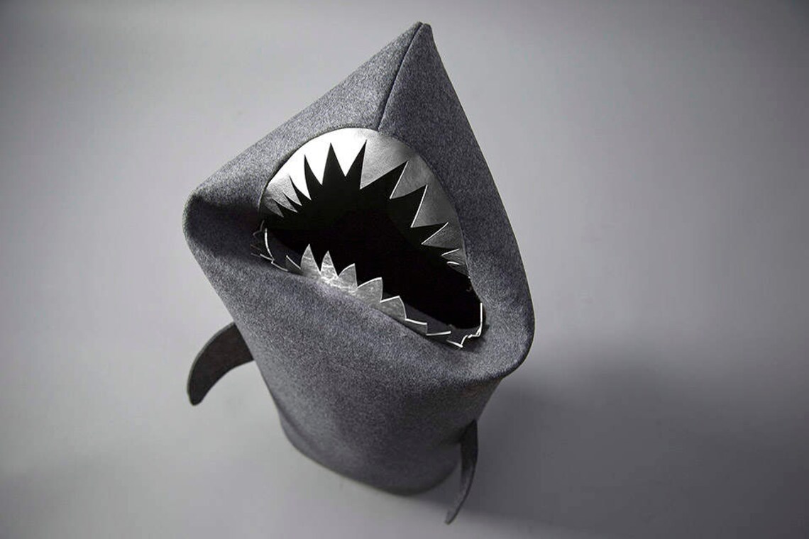 SHARK Felt Laundry Basket for Bathroom or Children's Room | Etsy