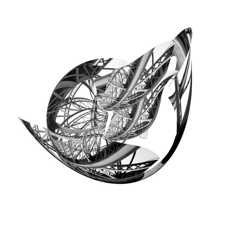 SHELL. Abstract Art Architecture Photography / Black and White - Etsy