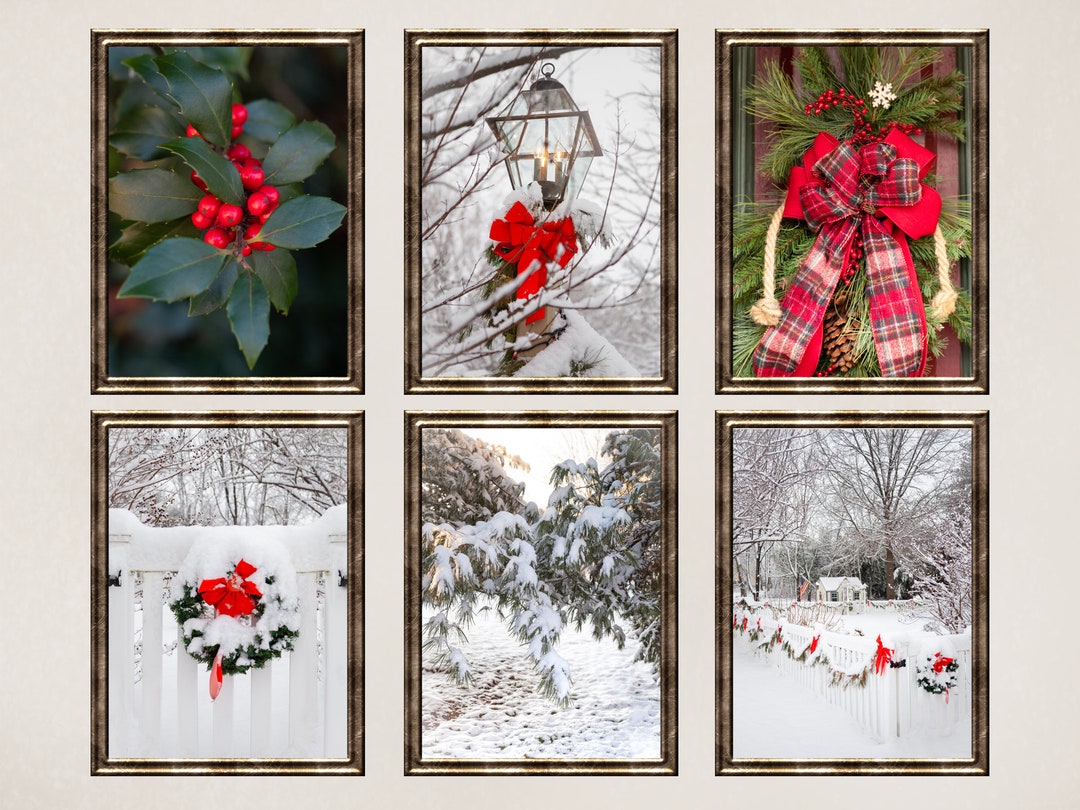 Winter Wall Art Prints, Set of 6, Winter Gallery Wall Prints, Christmas ...