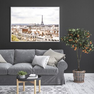 Paris Photography Print Rooftop City Panoramic View the Eiffel Tower ...