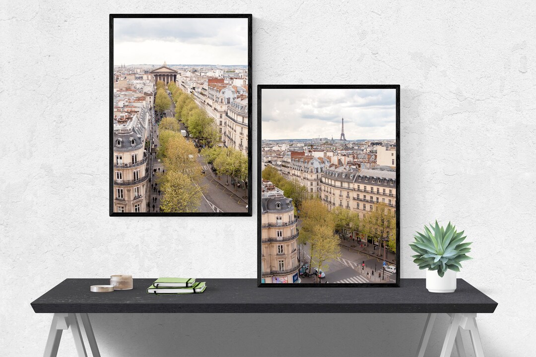 Paris Print Set, Paris Decor, Printable Wall Art, Paris Panorama ...