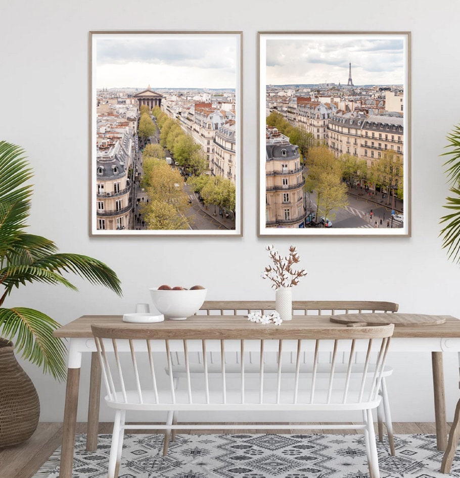 Paris Print Set, Paris Decor, Printable Wall Art, Paris Panorama ...