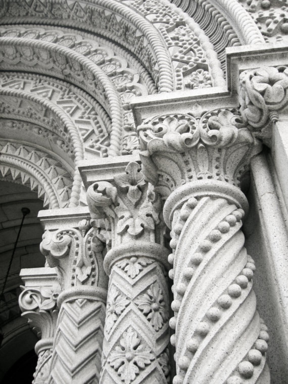 Church Columns, Black and White, Digital, Printable Fine Art ...