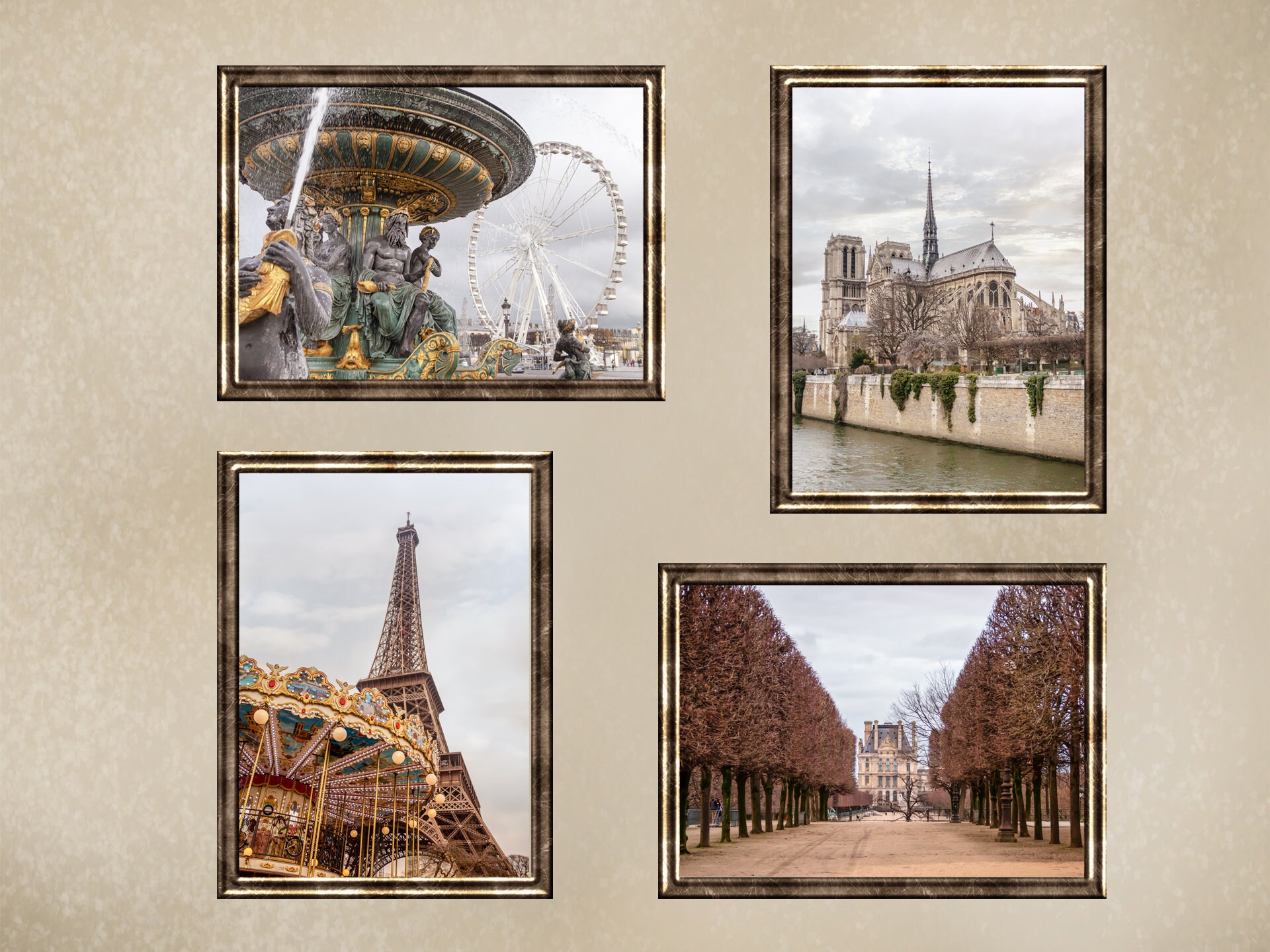 Paris Print Set, Paris Decor, Printable Wall Art, Paris Gallery Wall ...