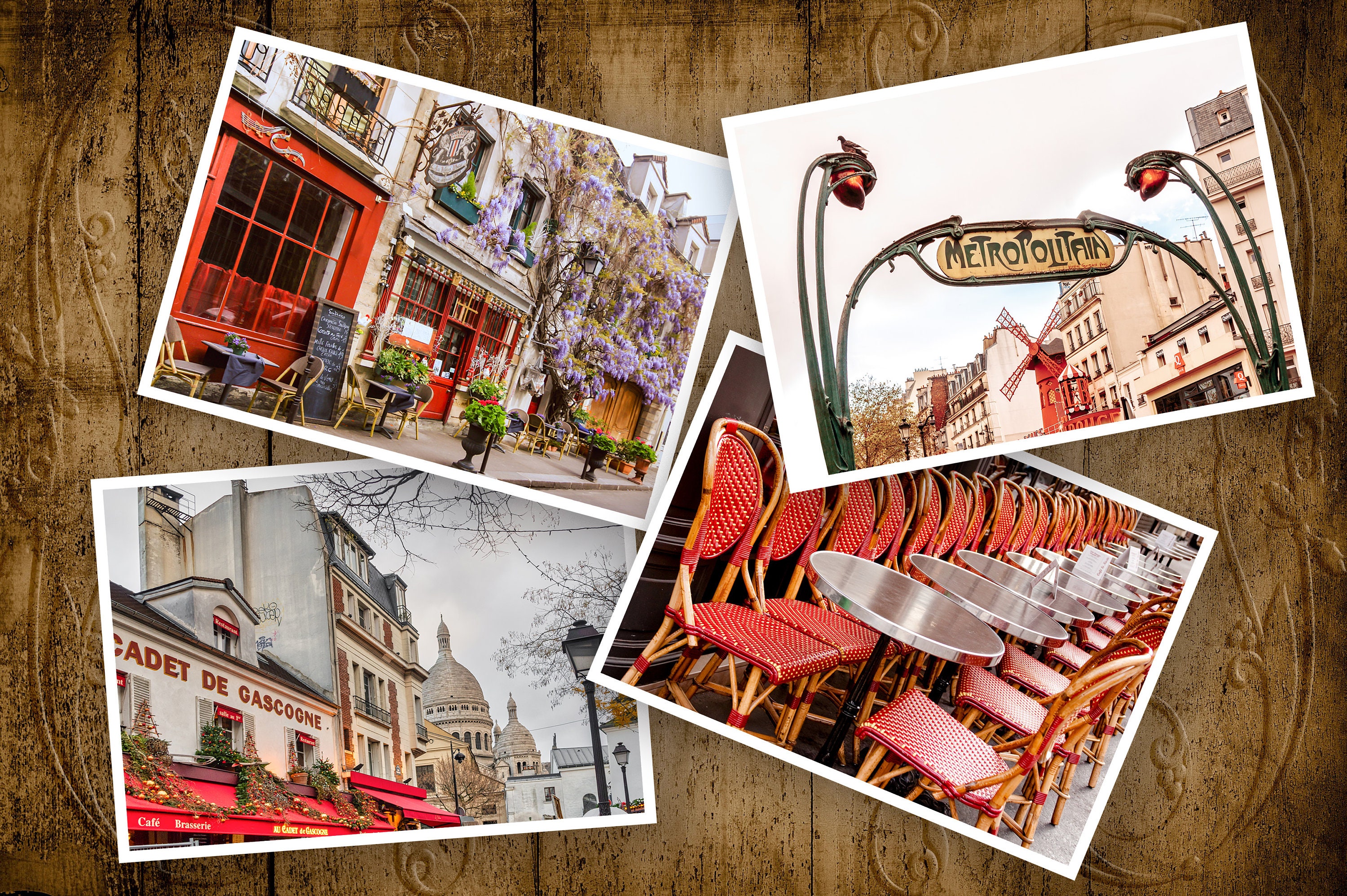 Paris Print Set, Paris Decor, Printable Wall Art, Paris in Red, Travel ...