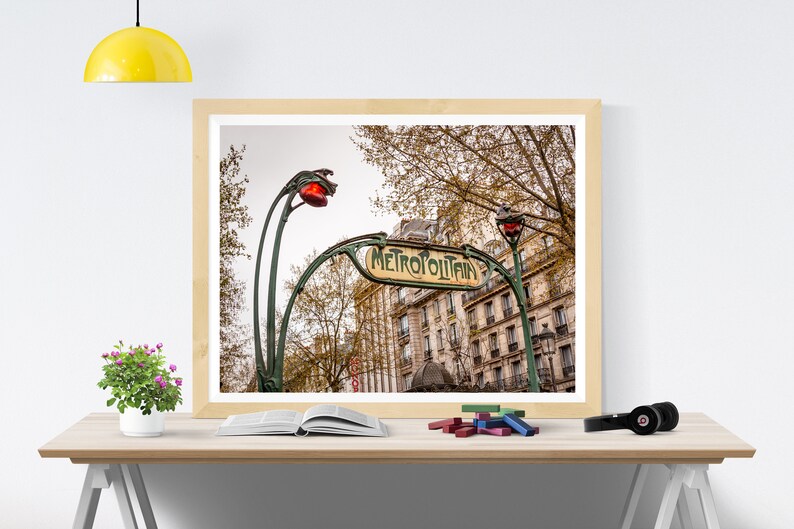 Paris Photography Print Parisian Metro Sign Wall Decor France French ...