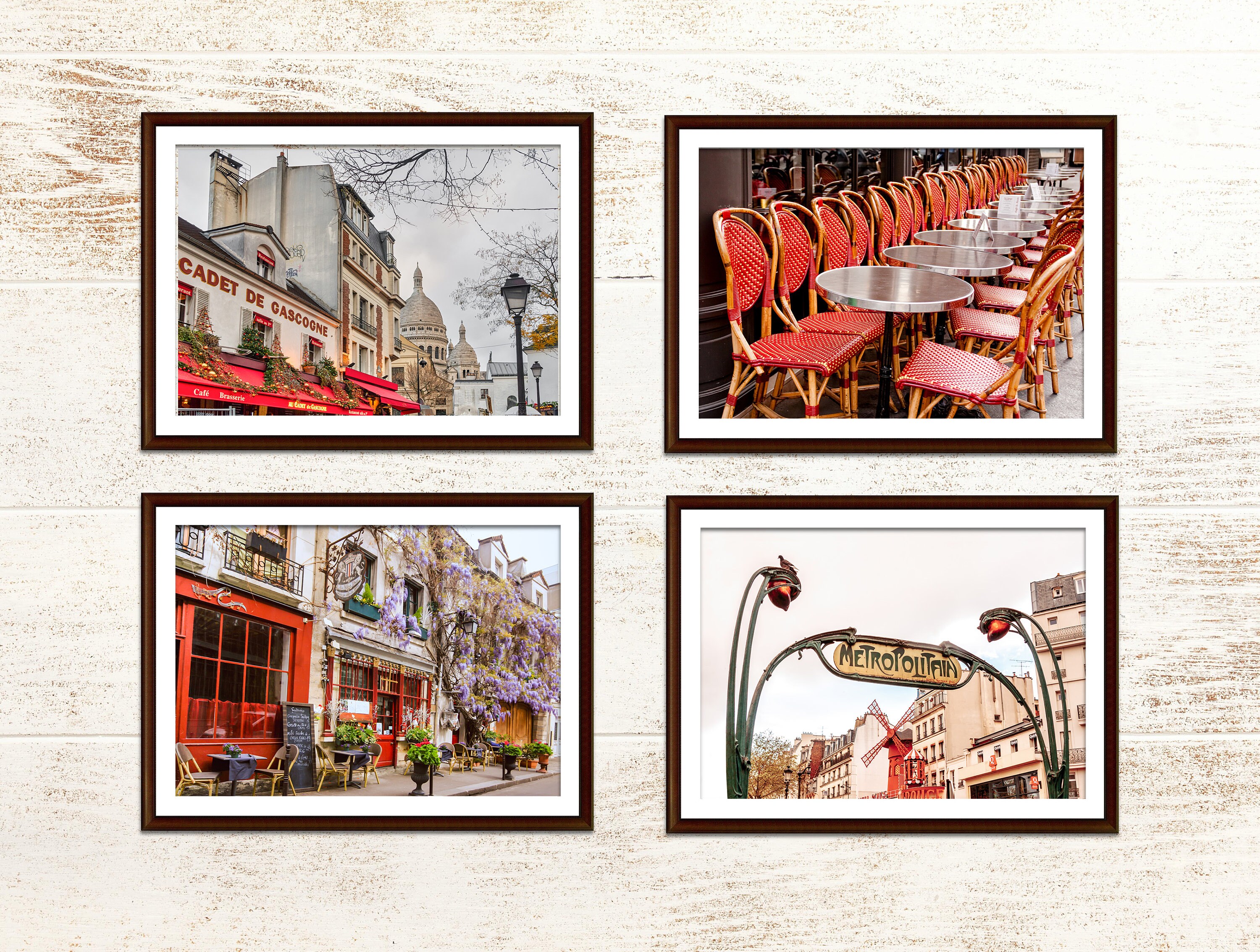 Paris Print Set, Paris Decor, Printable Wall Art, Paris in Red, Travel ...