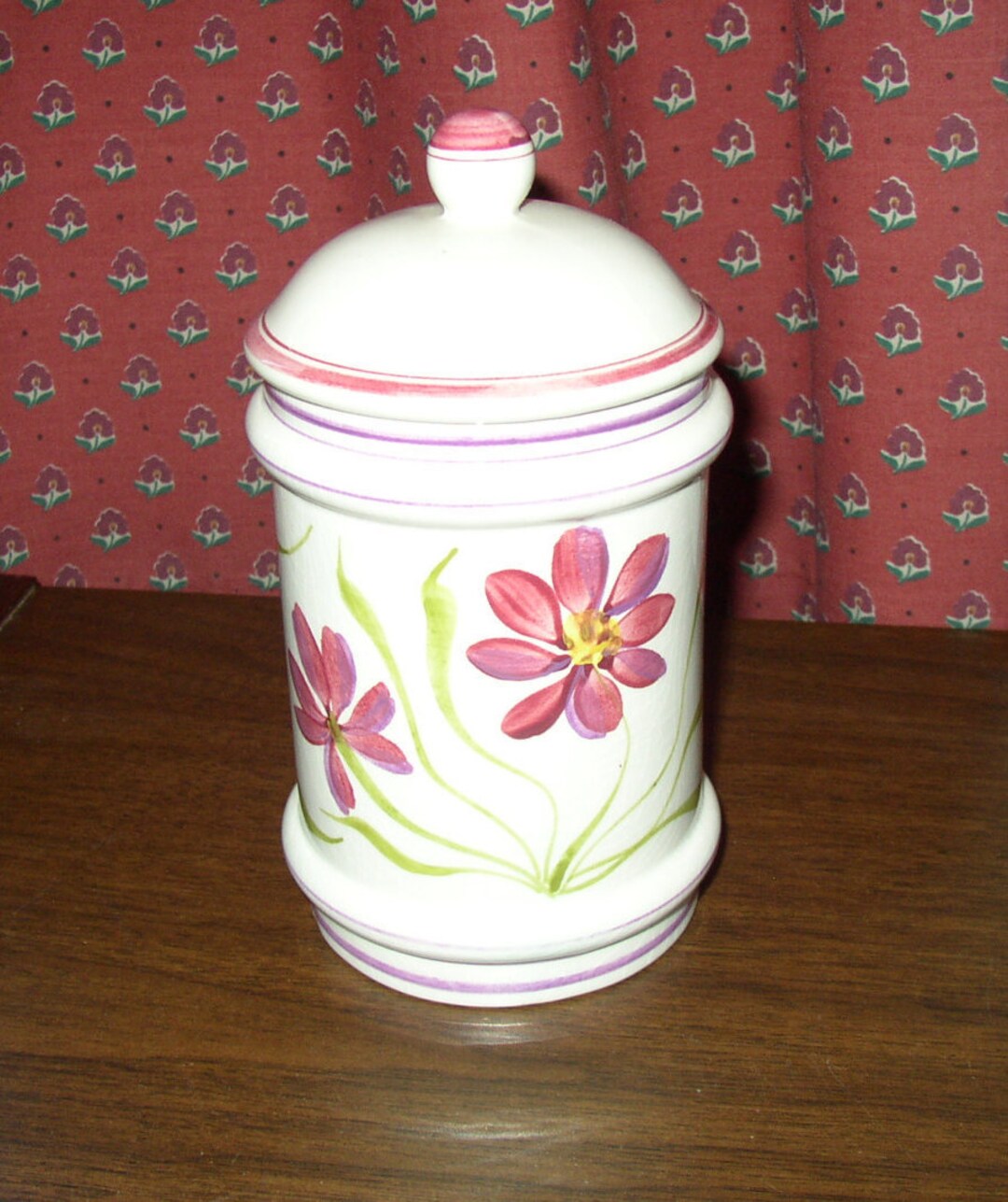 Hand Painted Canister With Lid Made in Portugal - Etsy