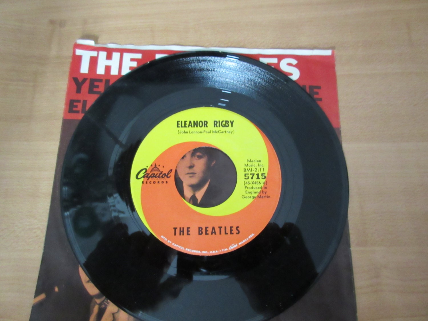 The Beatles Yellow Submarine and Eleanor Rigby 45 RPM Vinyl | Etsy