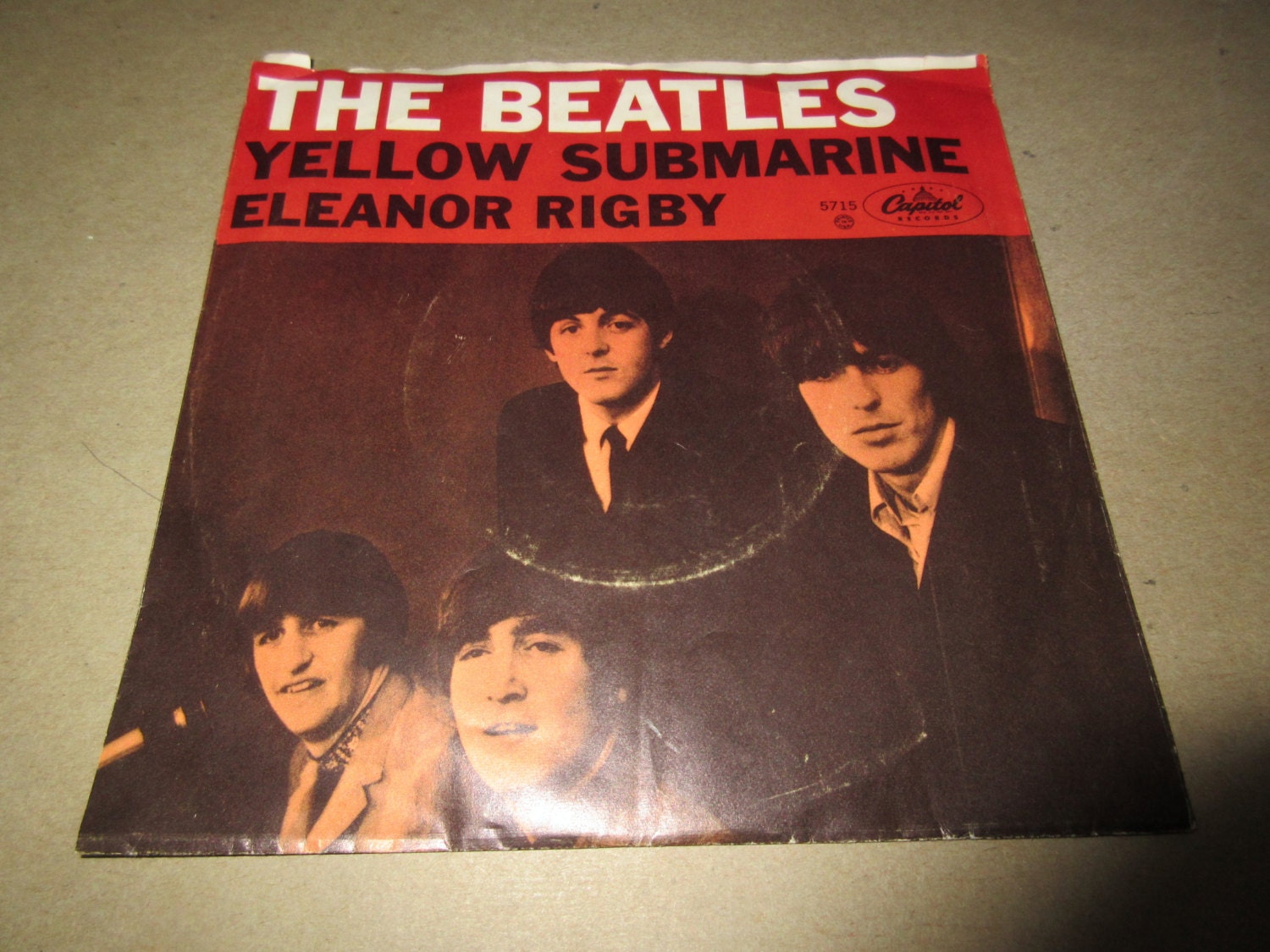 The Beatles Yellow Submarine and Eleanor Rigby 45 RPM Vinyl | Etsy