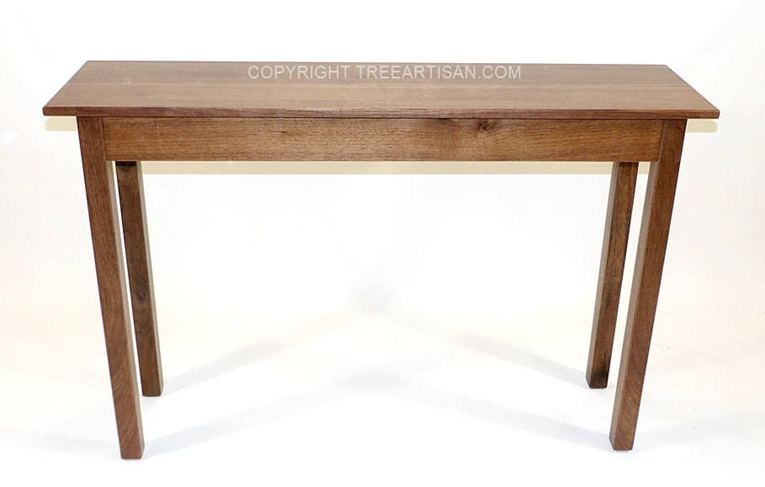 Solid Walnut Traditional Console Hall Sofa Table Custom Built - Etsy