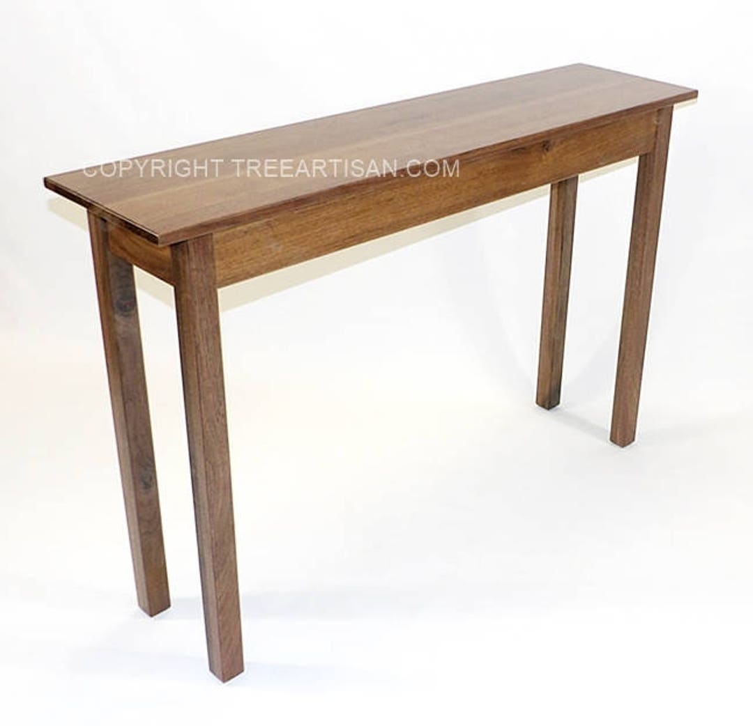 Solid Walnut Traditional Console Hall Sofa Table Custom Built to Your ...