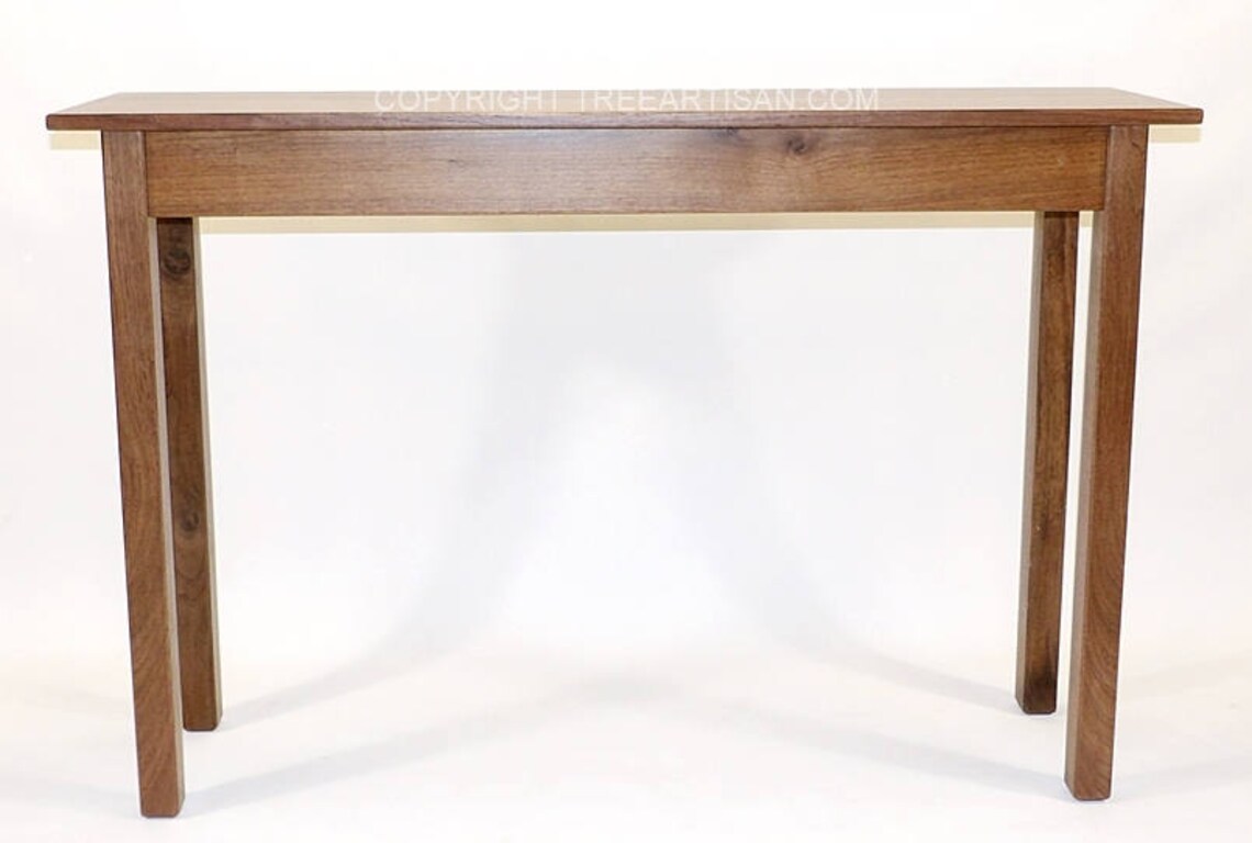 Solid Walnut Traditional Console Hall Sofa Table Custom Built - Etsy
