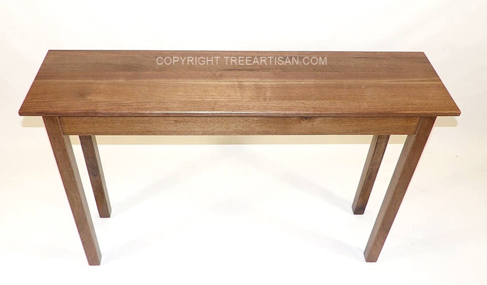 Solid Walnut Traditional Console Hall Sofa Table Custom Built - Etsy