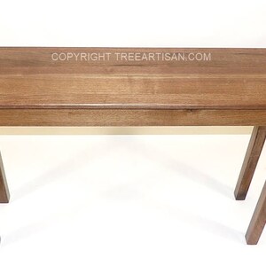Solid Walnut Traditional Console Hall Sofa Table Custom Built to Your ...