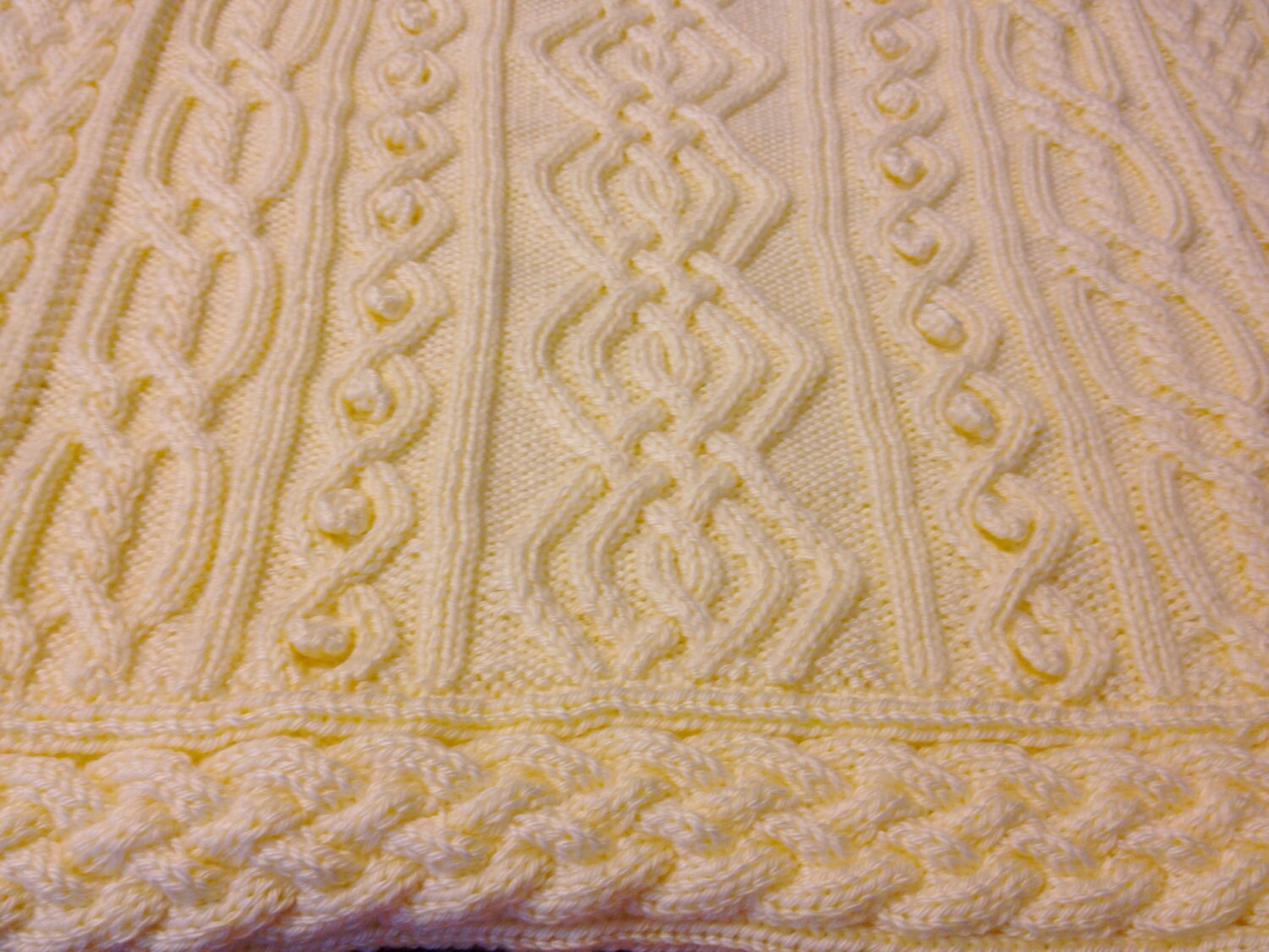 Digital Knitting Pattern: Twisty Celtic Aran Afghan, Fisherman, Cables ...