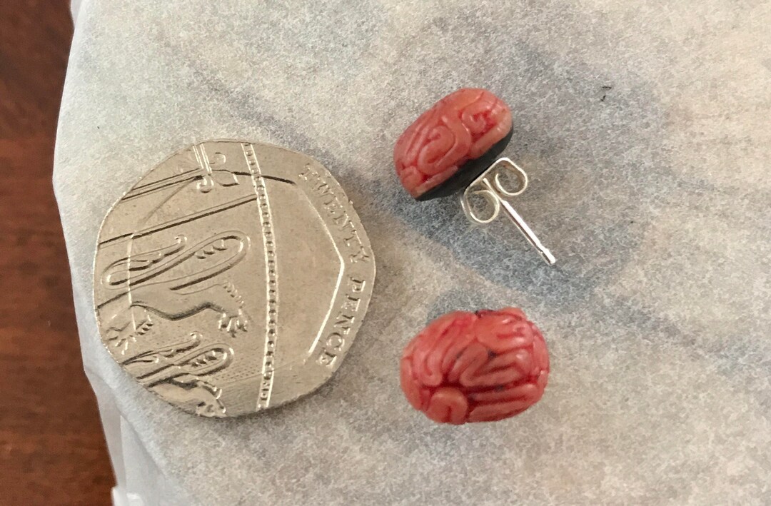 Brain Earrings - Etsy UK