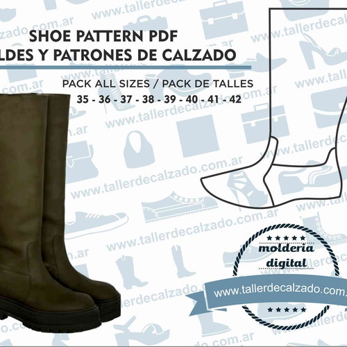 Shoe Pattern NIZA WOMAN 155 Digital PDF Patrones De - Etsy