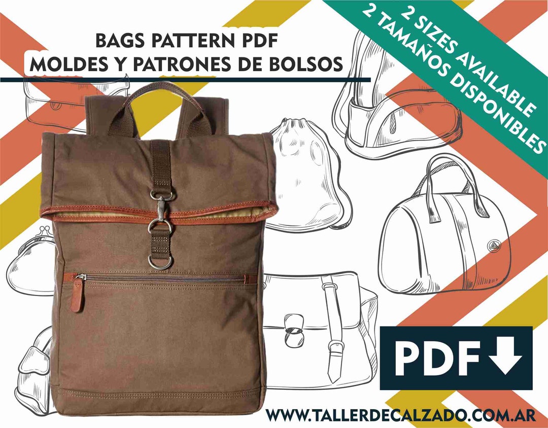 IAN - Bag Pattern - Backpack Pattern - 2 Sizes Available Sewing Pattern ...