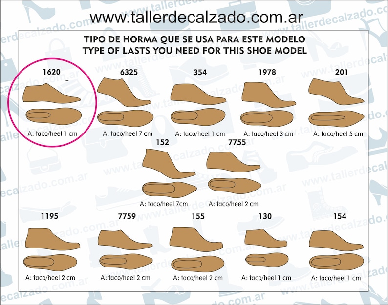 Shoe Pattern DIX 1620X - 8 Sizes Included -digital PDF -real Size Shoe ...