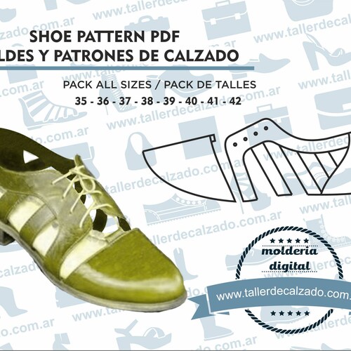 Shoe Pattern SEUL WOMAN 155 Digital PDF Patrones De - Etsy