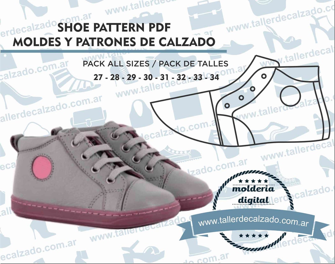 Shoe Pattern ROSS KIDS 6095X - Digital PDF - Patrones De Calzado -real ...