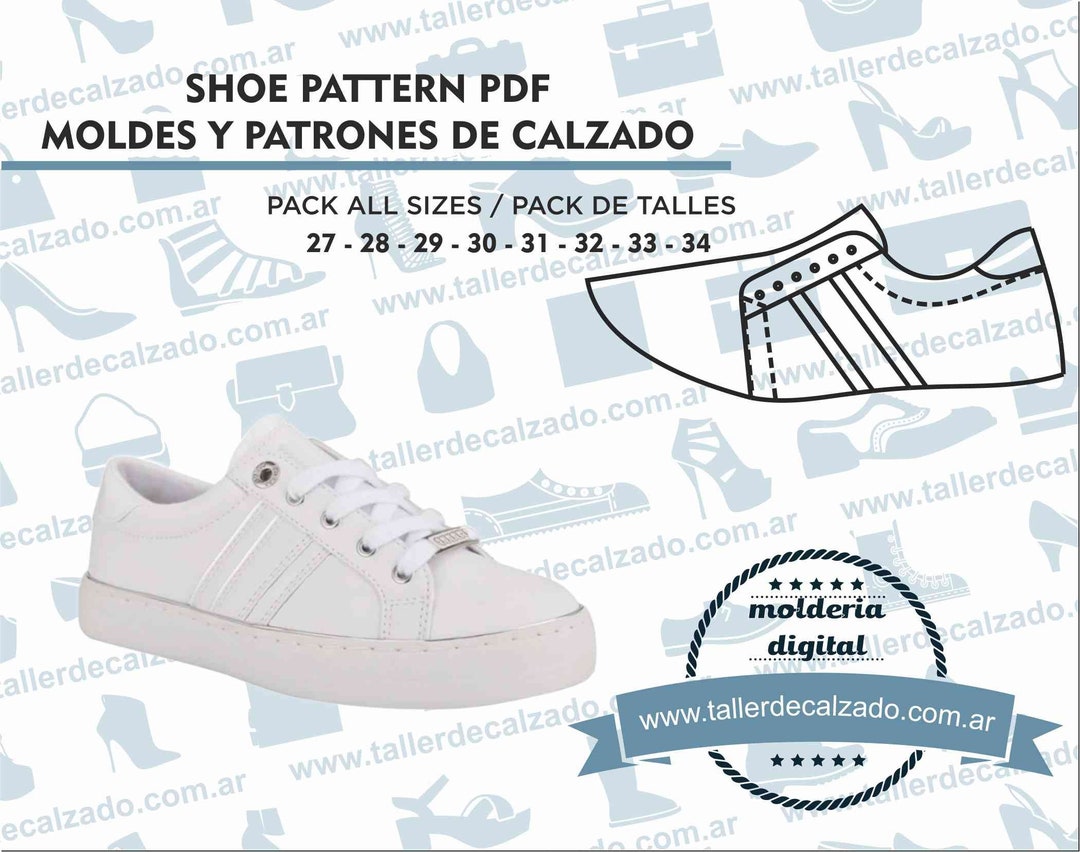 Shoe Pattern OREGON KIDS 154 - Moldes De Zapatos - Molderia Digital PDF ...