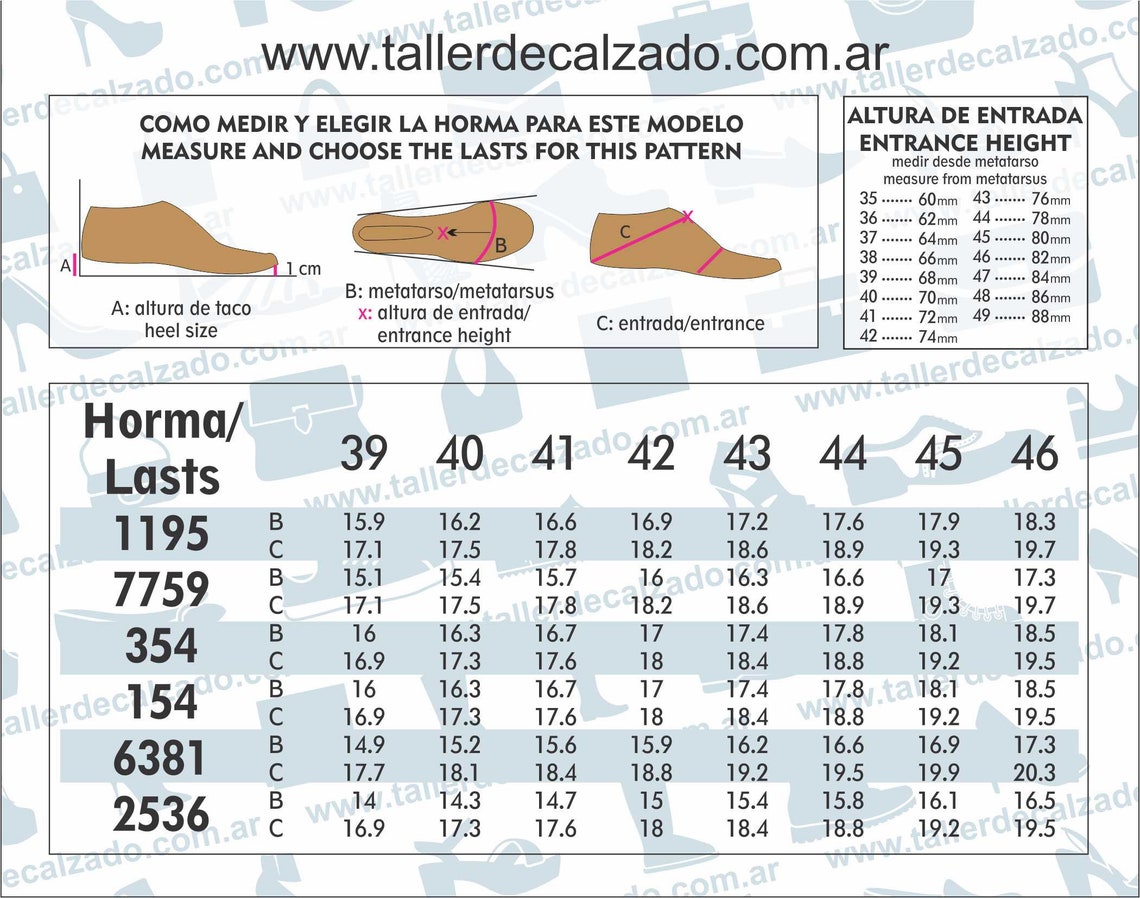 Shoe Pattern KOA KIDS 6095X - Digital PDF - Patrones De Calzado -real ...