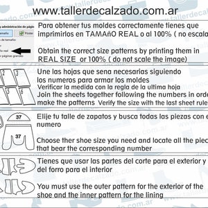 Shoe Pattern CUZCO 155 - Digital PDF - Patrones De Calzado -real Size ...