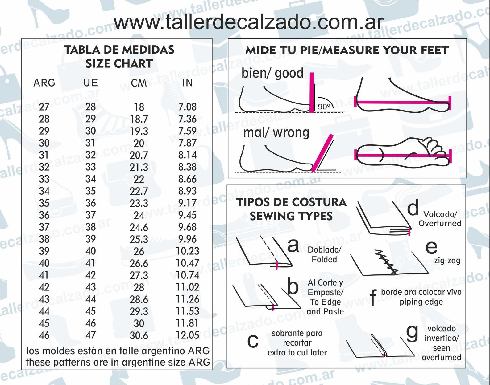 Shoe Pattern MUMA 1620X - 8 Sizes Included -digital PDF -real Size Shoe ...