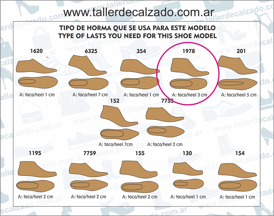 Shoe Pattern LILA 1978 - Digital PDF - Patrones De Calzado -real Size ...