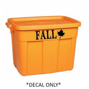Fall Storage Bin Decal, Storage Container Decal, Decal for Storage ...