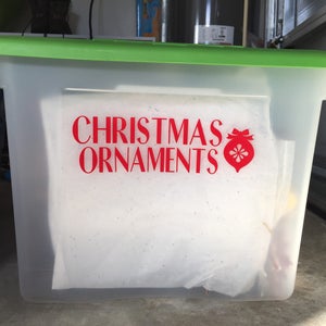 Christmas Storage Bin Decal, Container Labels, Christmas Storage Decal ...