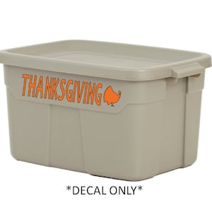 Thanksgiving, Vinyl Storage Labels, Holiday Storage, Storage Basket ...