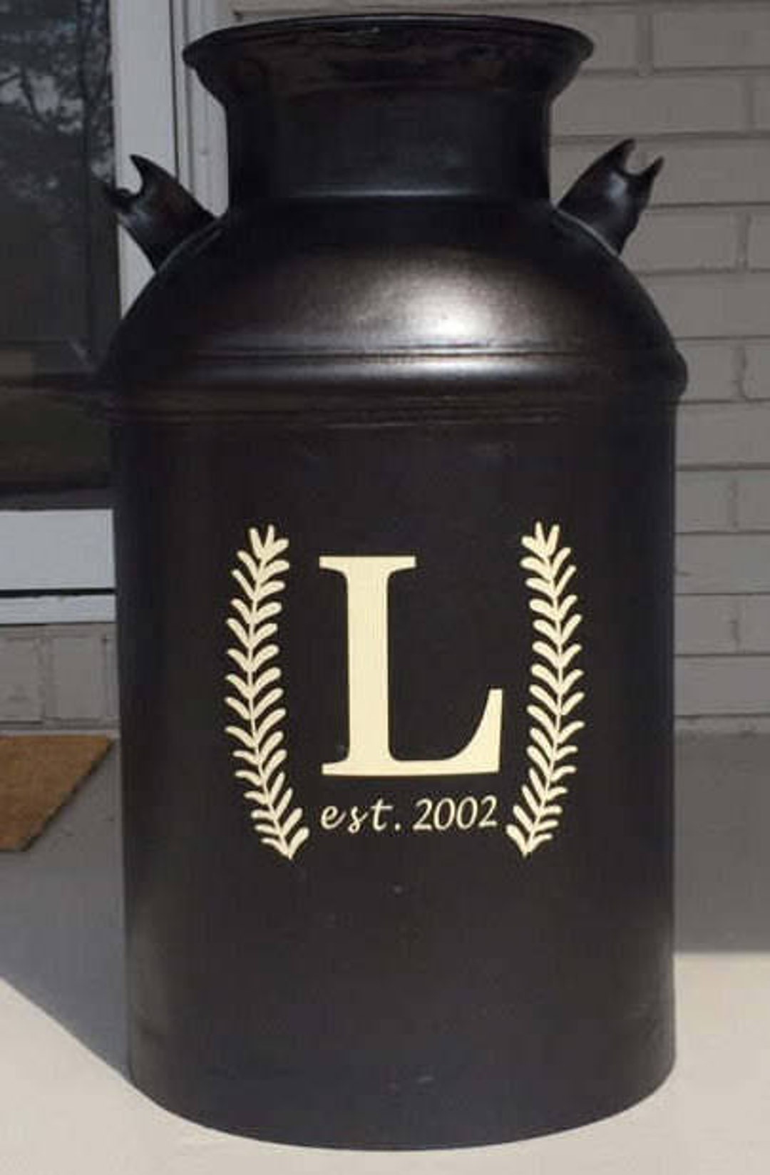 Milk Can Decal, Monogram Decal, Farmhouse Decor, Decal for Milk Can ...