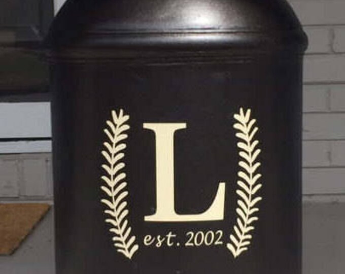 Milk Can Decal, Monogram Decal, Farmhouse Decor, Decal for Milk Can ...