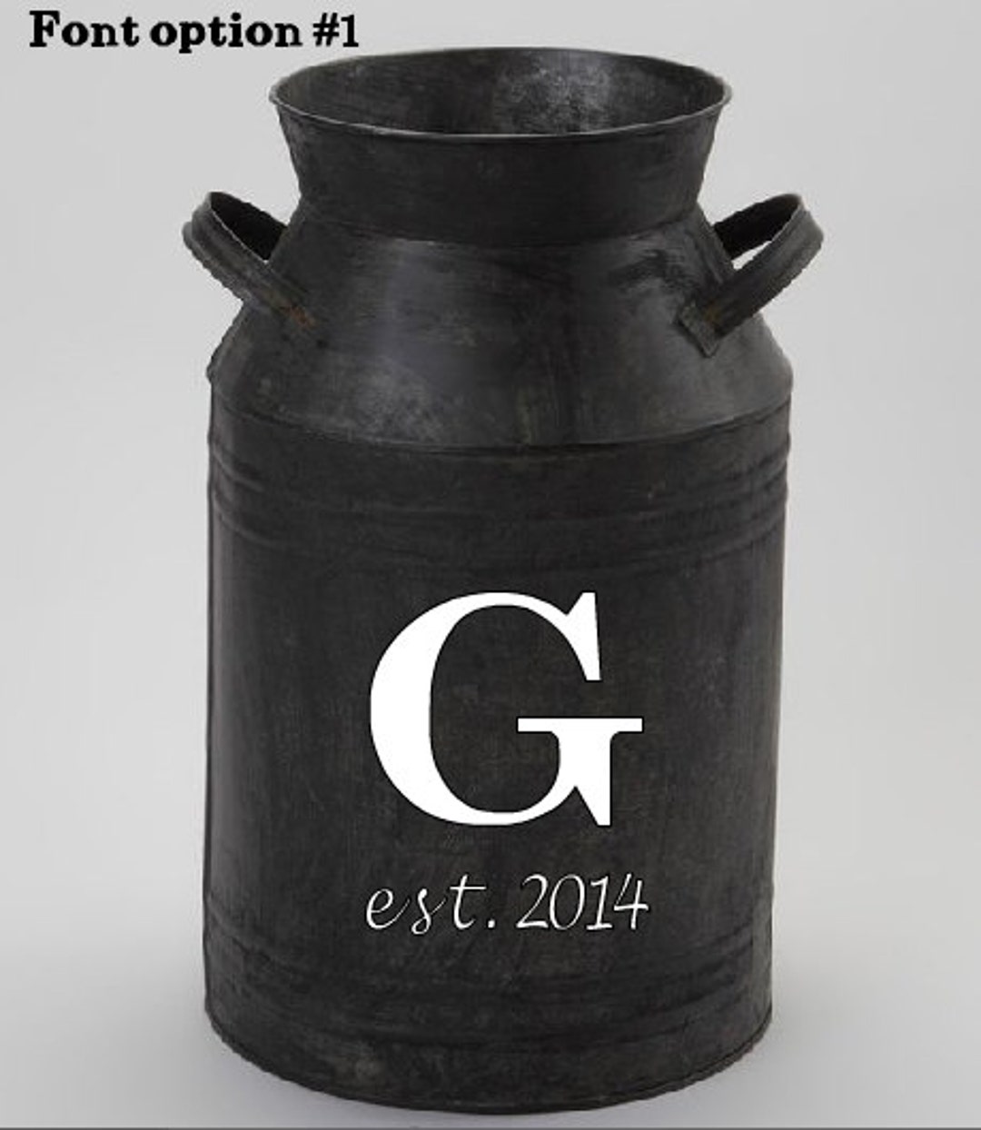 Milk Can Decal, Monogram Initial, Initial Decal, Decal for Milk Can ...