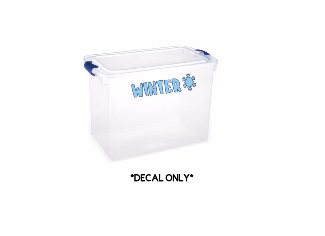 Winter, Vinyl Storage Labels, Seasonal Storage, Storage Bin Decal ...