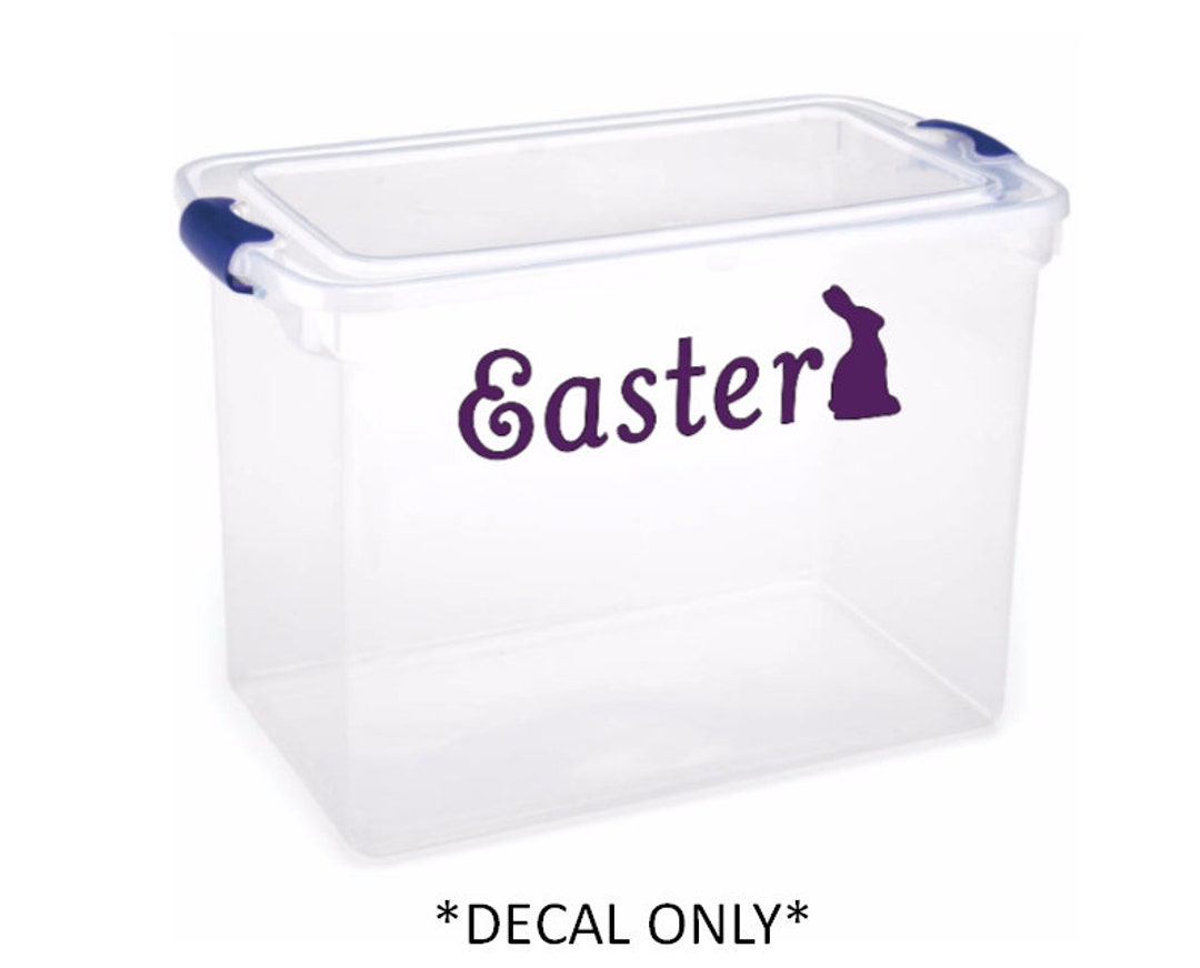 Easter Storage Bin Decal, Storage Basket, Storage Container Decal ...