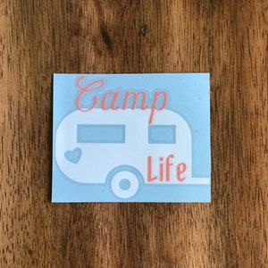 Camp Life Vinyl Sticker Camping Decal Glamp Life Vinyl - Etsy