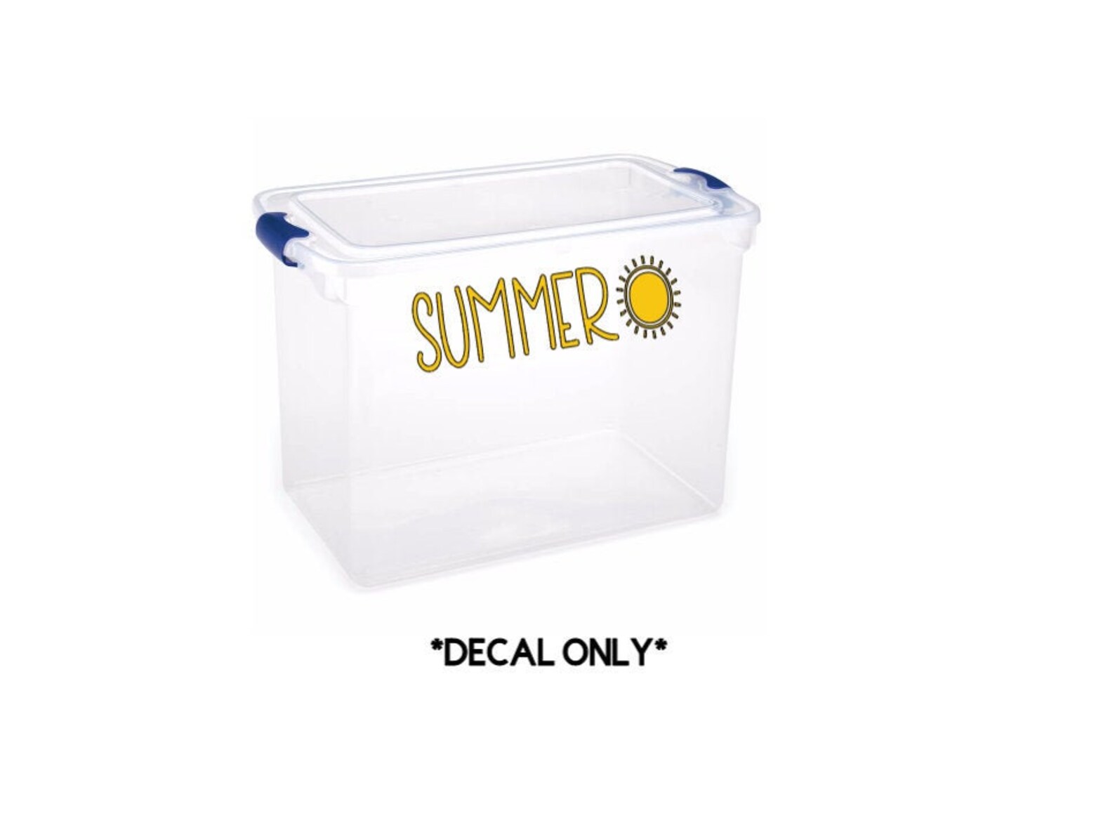 Summer Storage Bin Decal Storage Container Decal Container - Etsy