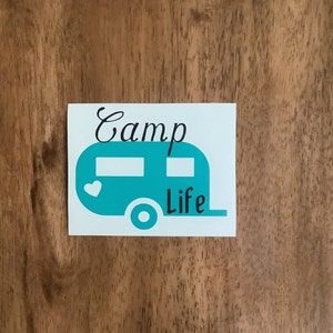Camp Life Vinyl Sticker Camping Decal Glamp Life Vinyl - Etsy