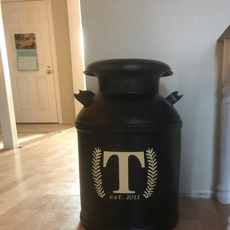 Milk Can Decal Monogram Decal Farmhouse Decor Decal for - Etsy New Zealand