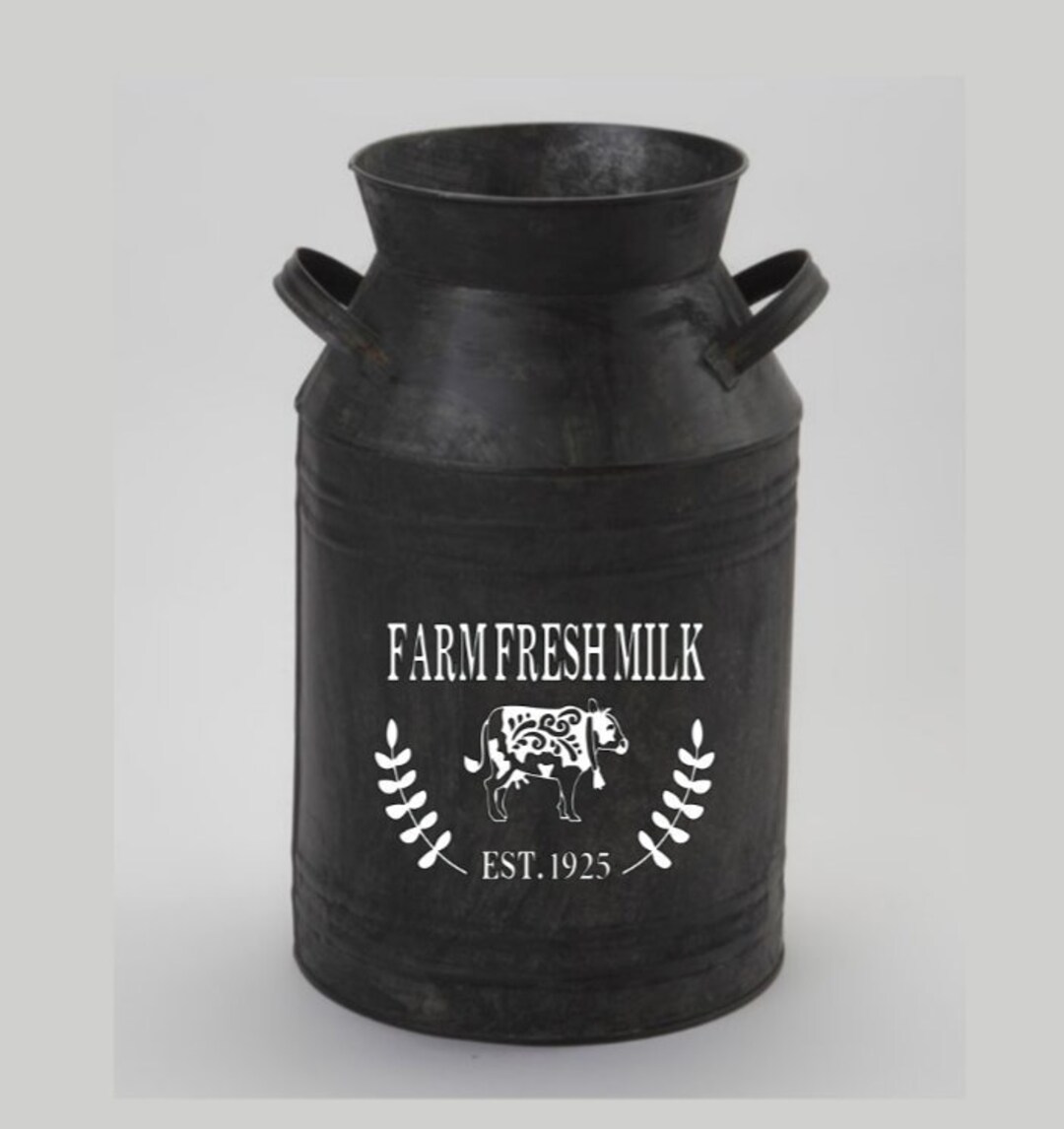 Farm Fresh Milk, Milk Can Decal, Milk Cow Decal, Farmhouse Decor - Etsy