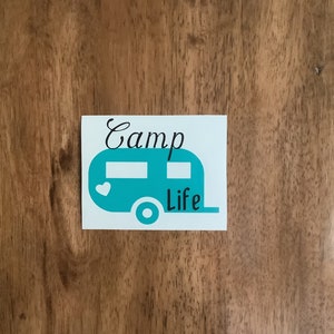 Camp life vinyl sticker camping decal glamp life vinyl | Etsy