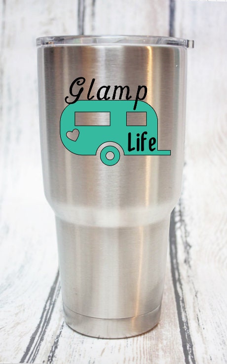 Camp life vinyl sticker camping decal glamp life vinyl | Etsy